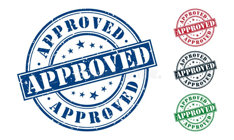 Approved Rubber Stamp Around Grunje on White Background. Approved Sign ...