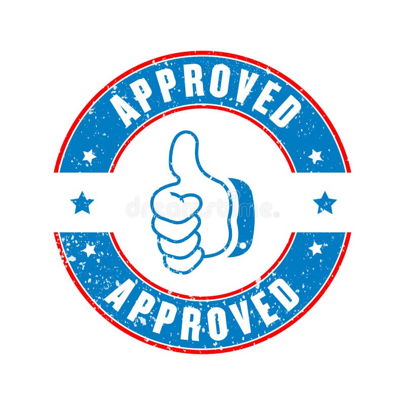 Approved Rubber Stamp Vector Illustration on White Background. Approved ...