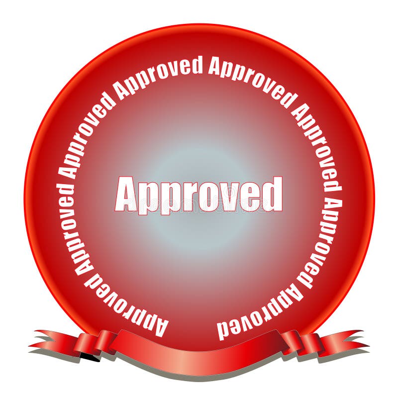 Approved Seal stock vector. Illustration of admit, agree - 7543138