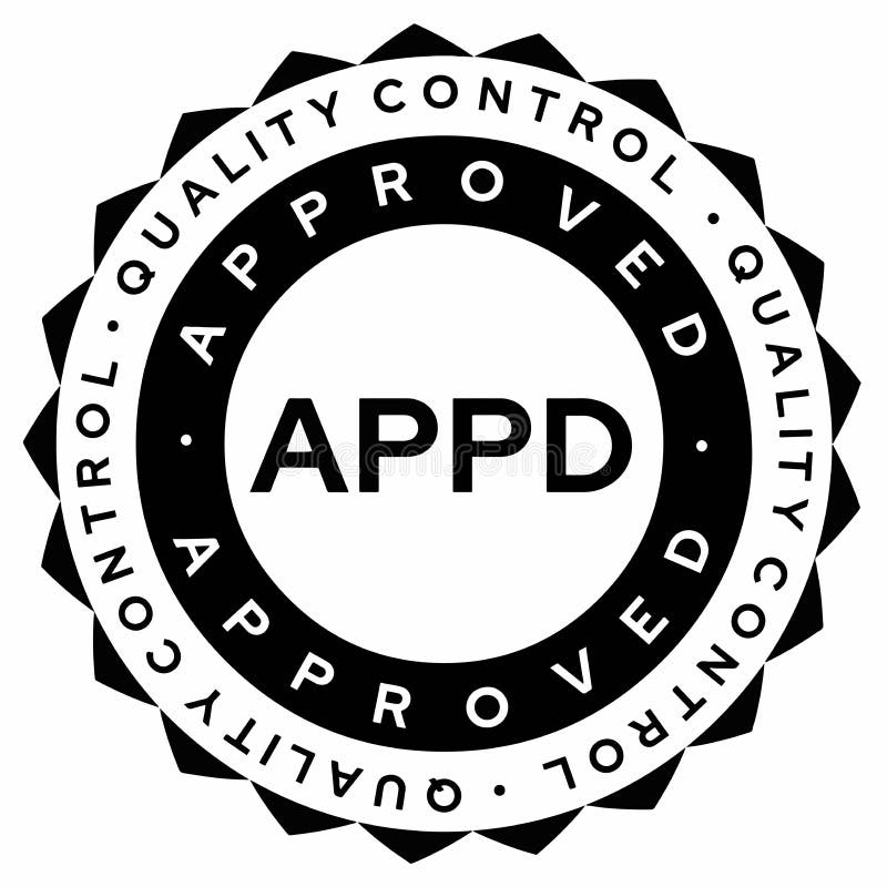 Approved Seal Quality Control in Black and White Vector Stock Vector ...