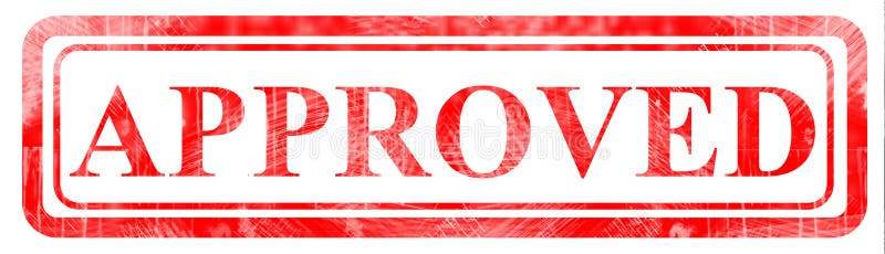 Approved Seal Red Isolated - 3d Rendering Stock Illustration ...