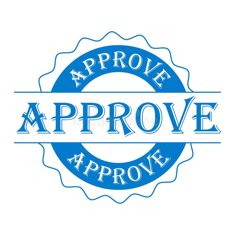 Approved Seal Stamp Rubber Look Stock Vector - Illustration of signage ...