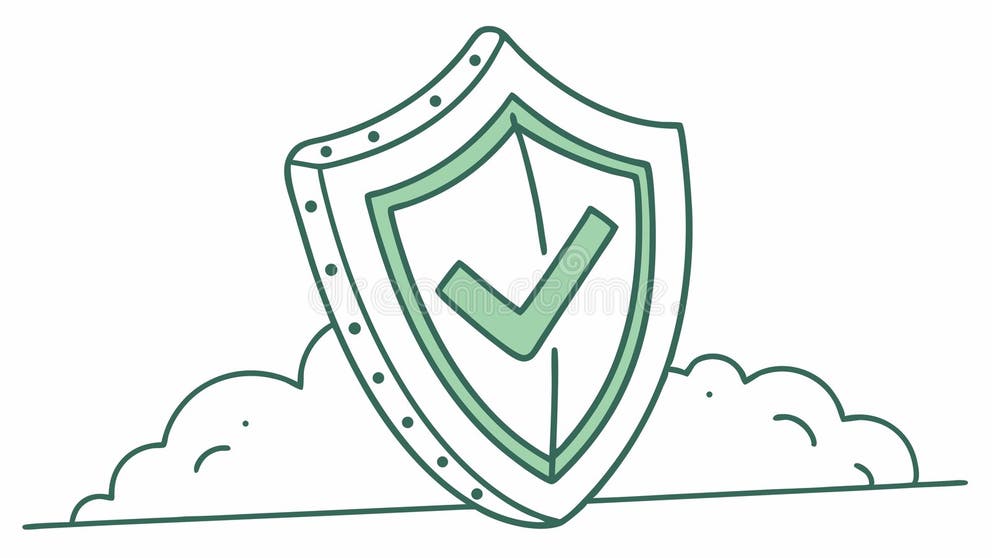 Approved Security Shield with a Check Mark. Protection Vector Design ...