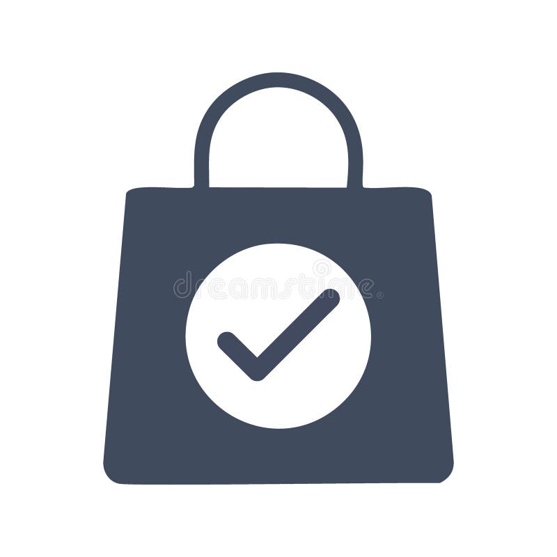 Approved Shopping Bag. Icon Representing a Shopping Bag with a ...