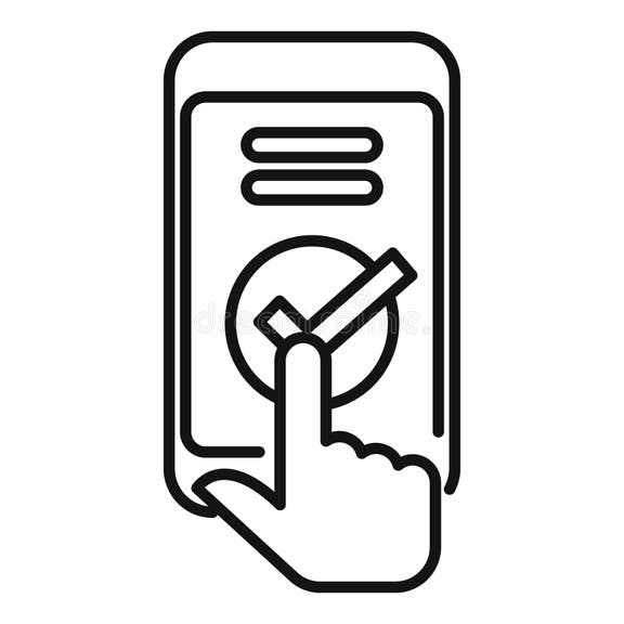 Approved Sign in Device Icon Outline Vector. Two Factor Verify Stock ...
