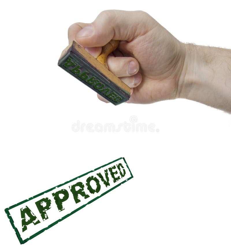 Approved sign form stamp stock illustration. Illustration of sign ...
