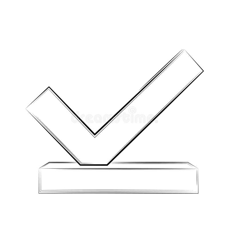 Approved Sign. Pedestal with a Tick with Empty Fields for Text Stock ...