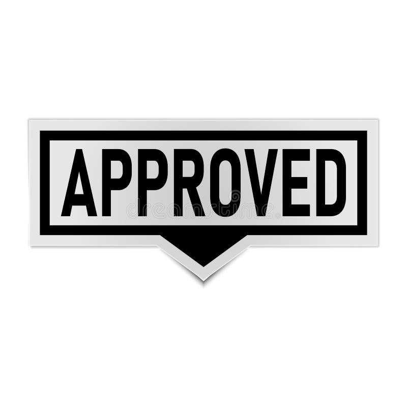 Approved Sign. Approved Rounded Black Sticker. Approved Speech Bubble ...