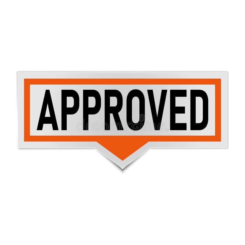 Approved Sign. Approved Rounded Sticker Approved Speech Bubble Stock ...