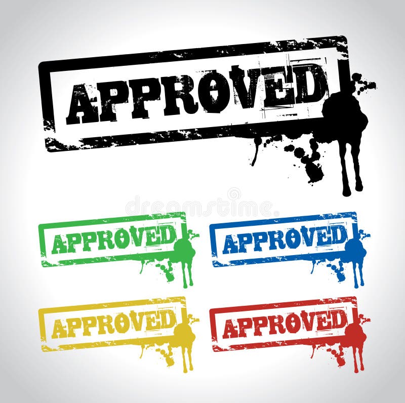 Approved stamp stock vector. Illustration of approved - 8591025