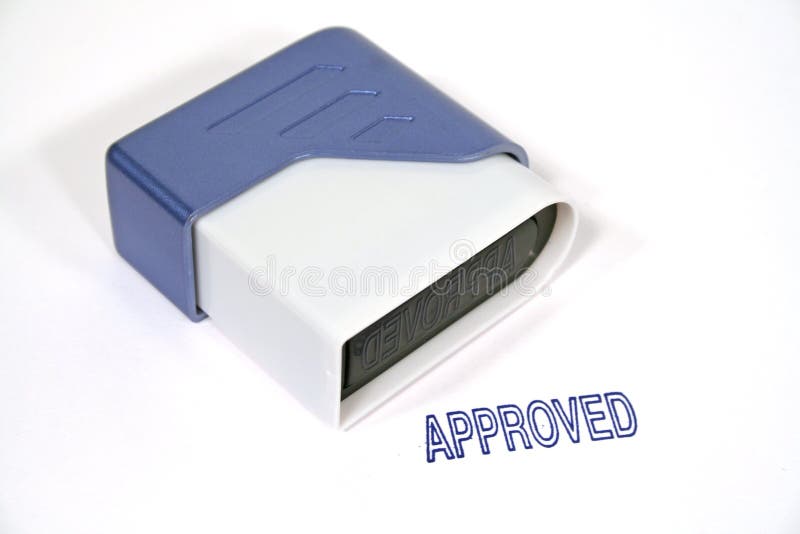 Approved Stamp stock photo. Image of office, isolated - 10513026