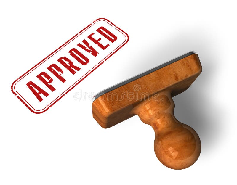 Approved Rubber Stamp Accepted Approval Result Stock Illustration ...