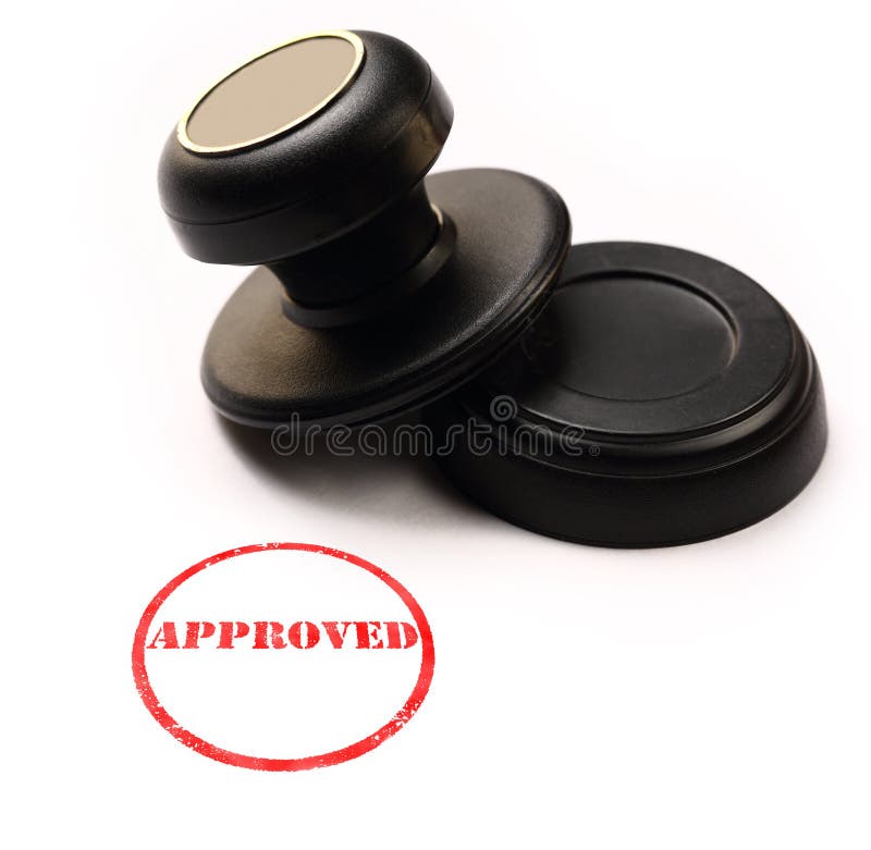 Approved Stamp stock photo. Image of office, isolated - 10513026