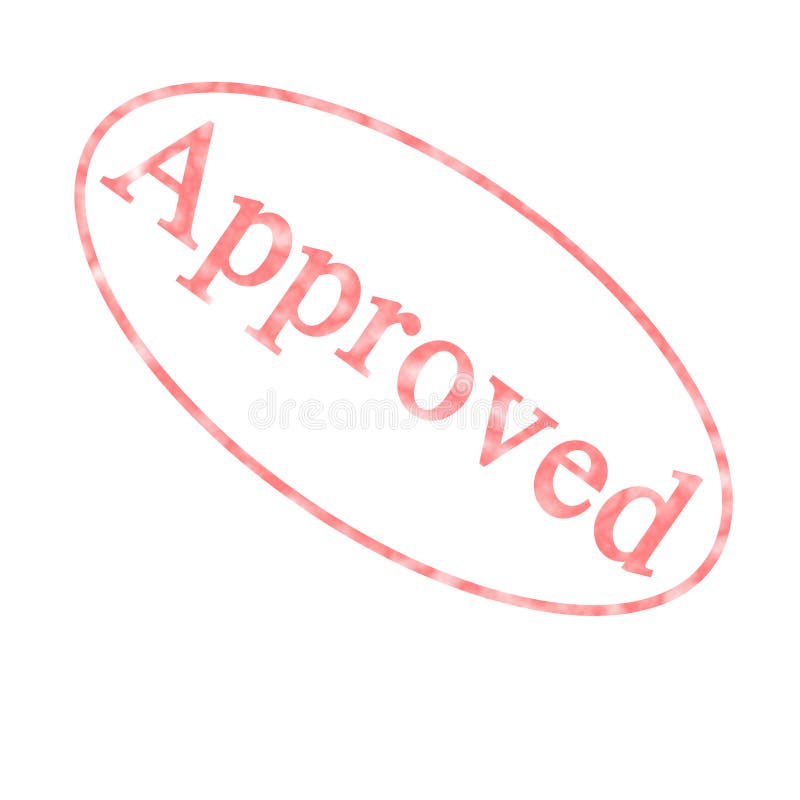 Red approved stamp stock illustration. Illustration of background - 4496618