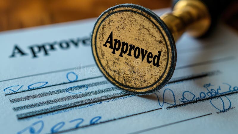 Approved Stamp on Application Form or Business Agreement Contract ...
