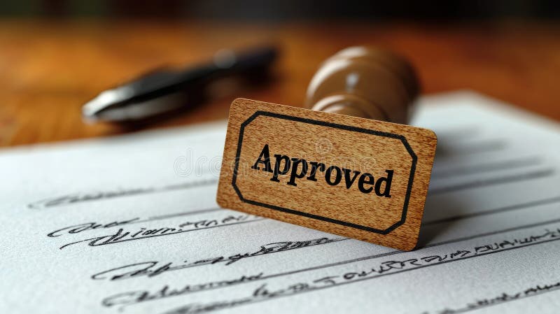 Approved Stamp on Application Form or Business Agreement Document Stock ...