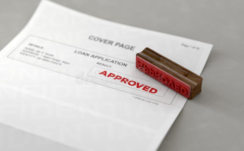 Approved Stamp and Application Form Stock Illustration - Illustration ...