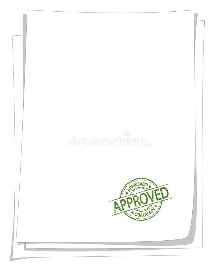 Approved Stamp on Blank Paper Stock Vector - Illustration of paper ...