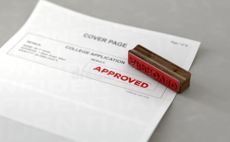 Approved Stamp and College Application Form Stock Illustration ...