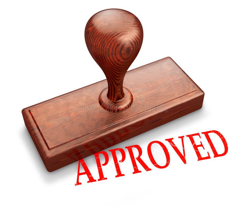 Approved Rubber Stamp Accepted Approval Result Stock Illustration ...