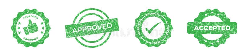 Approved Stamp Icons. Accepted Badges. Approval and Accepted Stamp ...