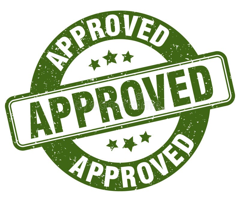 Approved Stamp. Approved Label. Round Grunge Sign Stock Vector ...