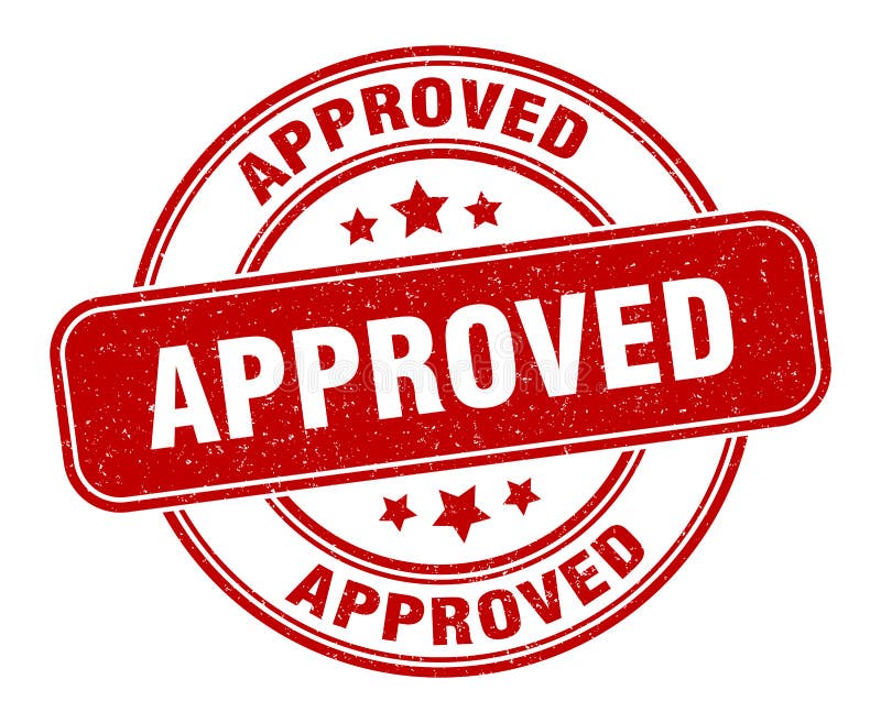 Approved Stamp. Approved Round Grunge Sign Stock Vector - Illustration ...