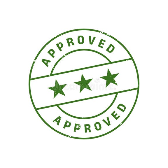 Approved Stamp. Approved Round Sign with Ribbon Stock Vector ...