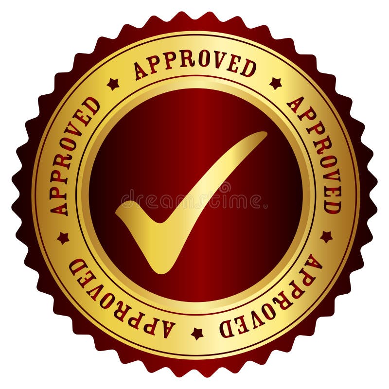 Approved Red Grunge Rubber Stamp Collection Stock Vector - Illustration ...