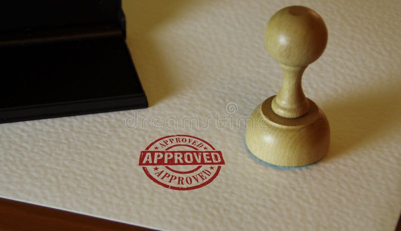 Approved Stamp And Stamping Stock Image - Image of animation, label ...