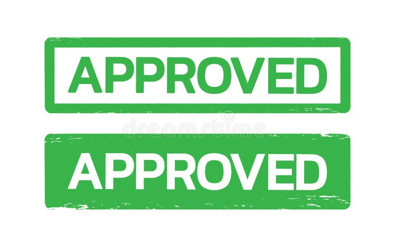 "APPROVED" Stamp Vector. Stock Vector - Illustration of horizontal ...