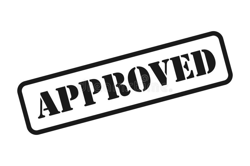 Approved Stencil Text Stamp Vector Stock Vector - Illustration of ...