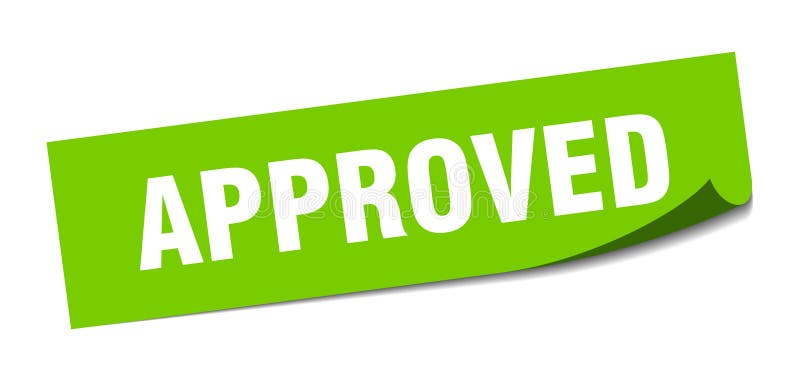 Approved Sticker. Approved Square Sign. Approved Stock Vector ...