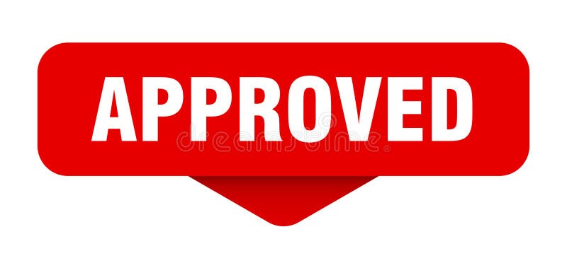 Approved Sticker. Approved Sign on Transparent Background Stock Vector ...
