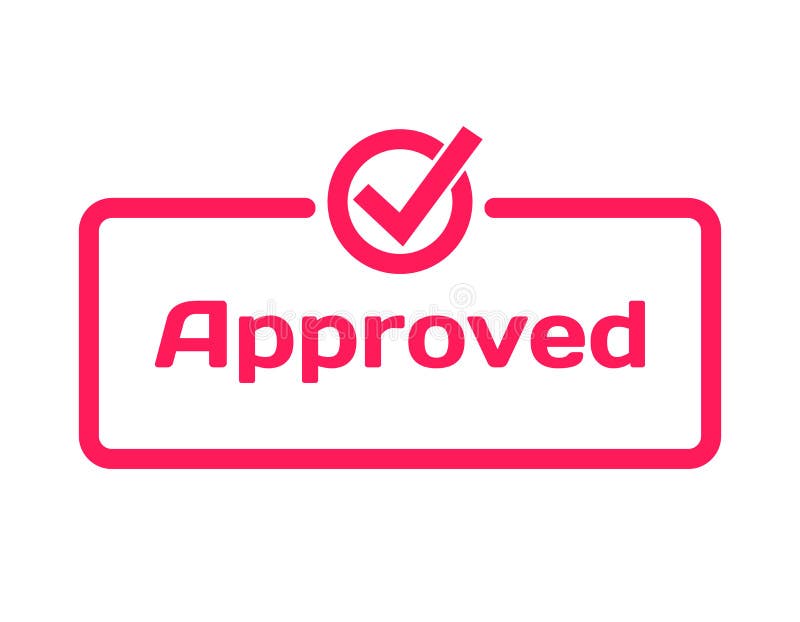 Approved Template Dialog Bubble, Flat Style on White Background. Basis ...