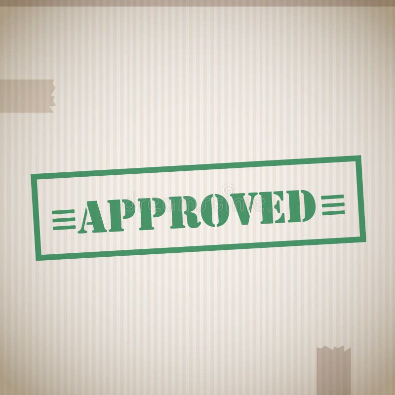Approved stock vector. Illustration of sheet, granted - 47755037