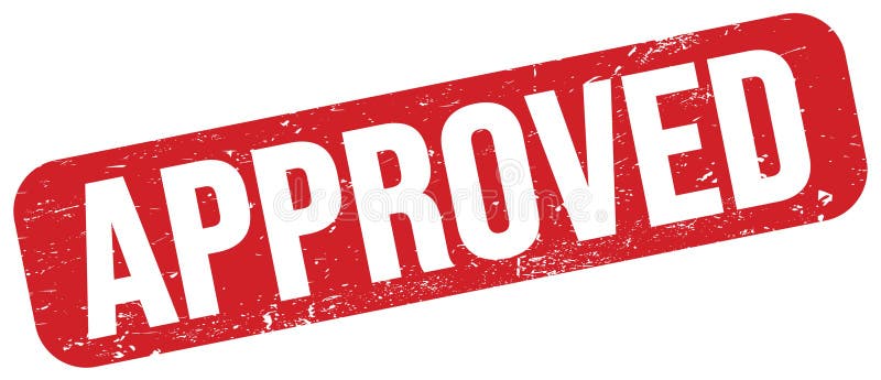 APPROVED Text on Red Grungy Stamp Sign Stock Illustration ...