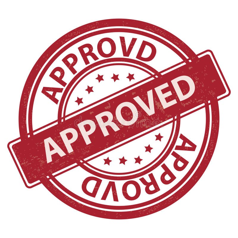 Approved Text Stamp Sign on White Background Vector Design Stock Vector ...