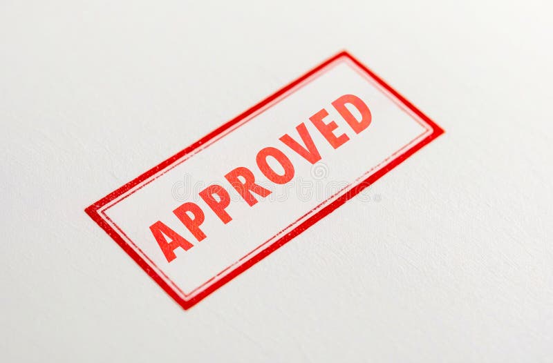 APPROVED Text Words Phrase Seal Stamp on Paper Stock Illustration ...