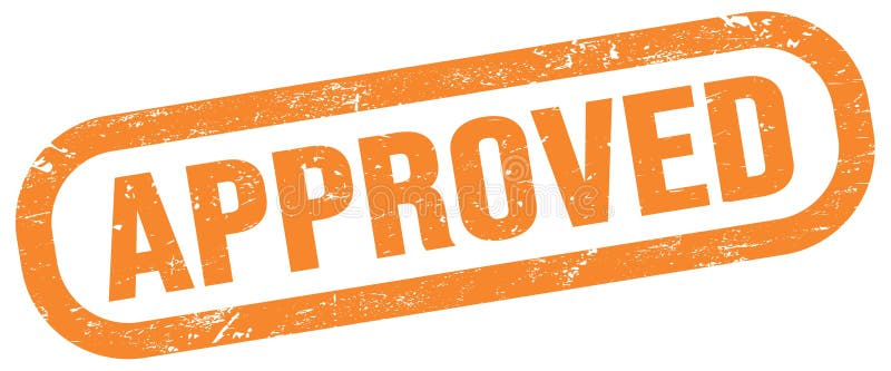 APPROVED, Text Written on Orange Stamp Sign Stock Illustration ...