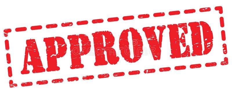 APPROVED Text Written on Red Stamp Sign Stock Illustration ...