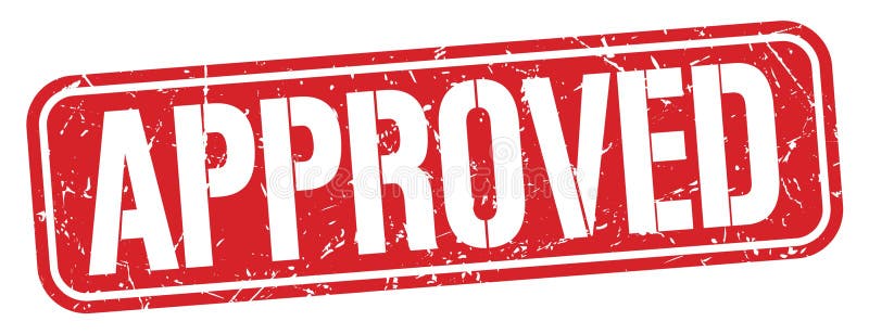 APPROVED Text Written on Red Stamp Sign Stock Illustration ...