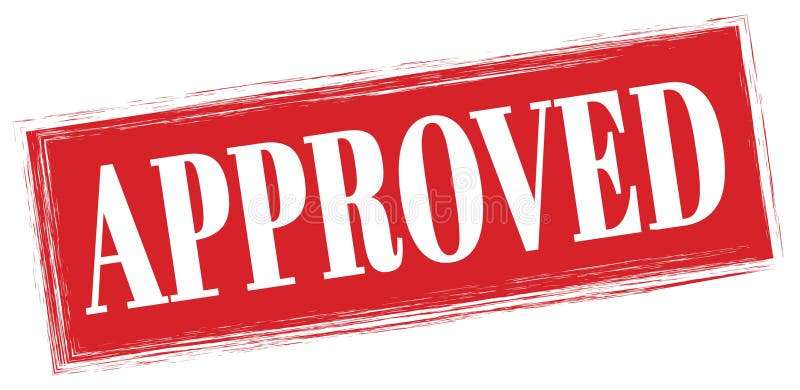 APPROVED Text Written on Red Stamp Sign Stock Photo - Image of icon ...