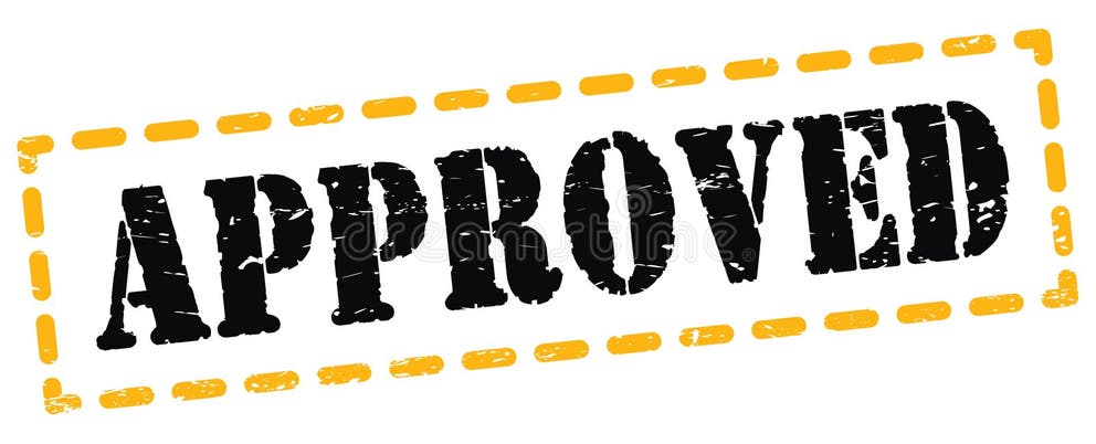 APPROVED Text Written on Yellow-black Stamp Sign Stock Illustration ...