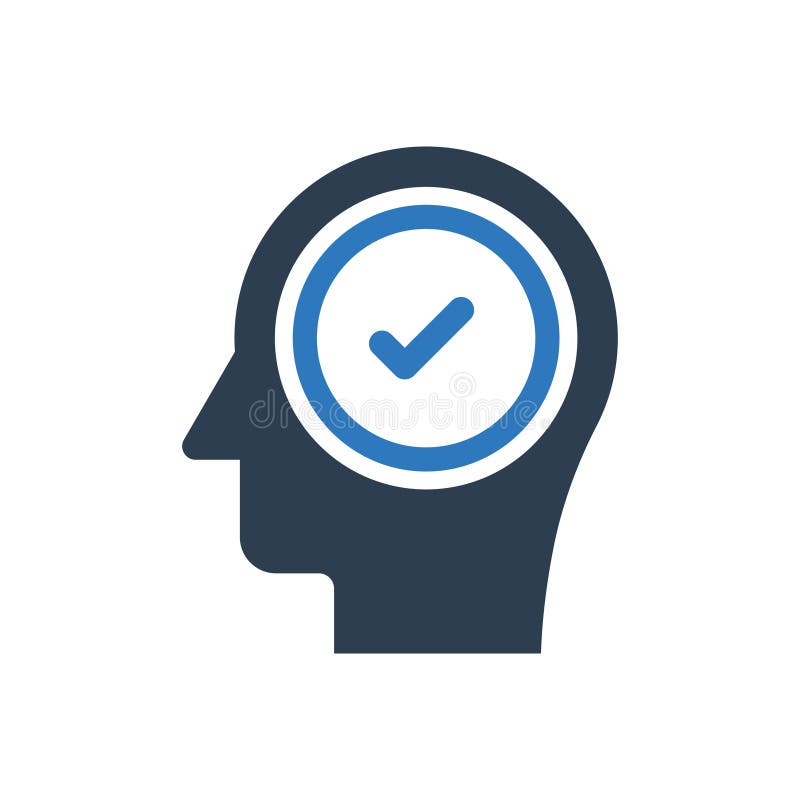 Approved think icon stock vector. Illustration of mind - 376040697