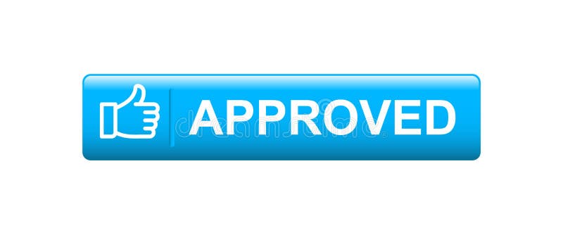 Approved thumbs up icon stock illustration. Illustration of approved ...