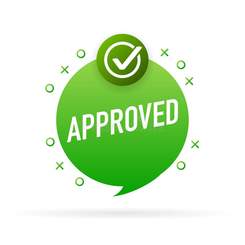 Approved Tick Notification, Successful Operation Check Mark. Laptop ...