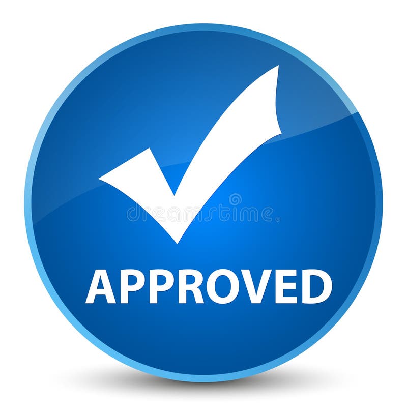 Approved (validate Icon) Elegant Blue Round Button Stock Illustration ...