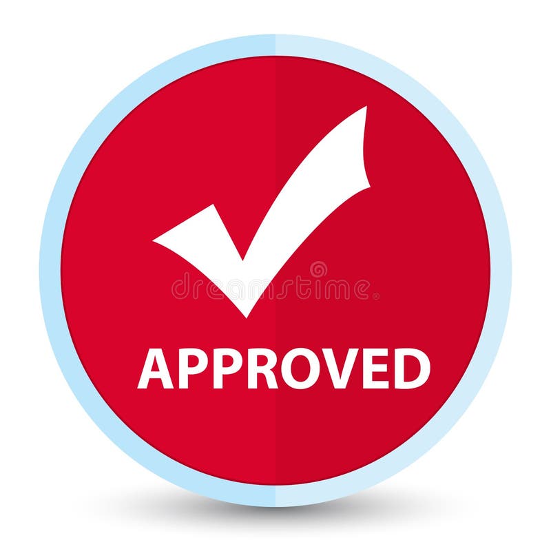 Approved (validate Icon) Purple Square Button Stock Illustration ...