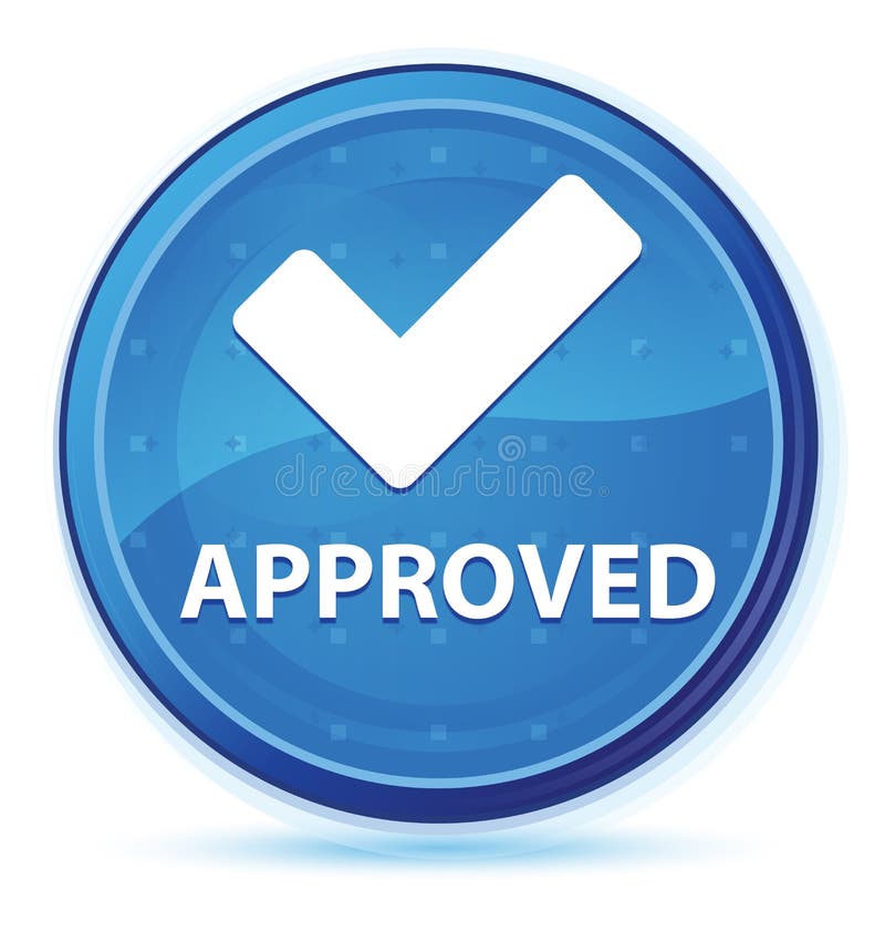Approved (validate Icon) Midnight Blue Prime Round Button Stock Vector ...